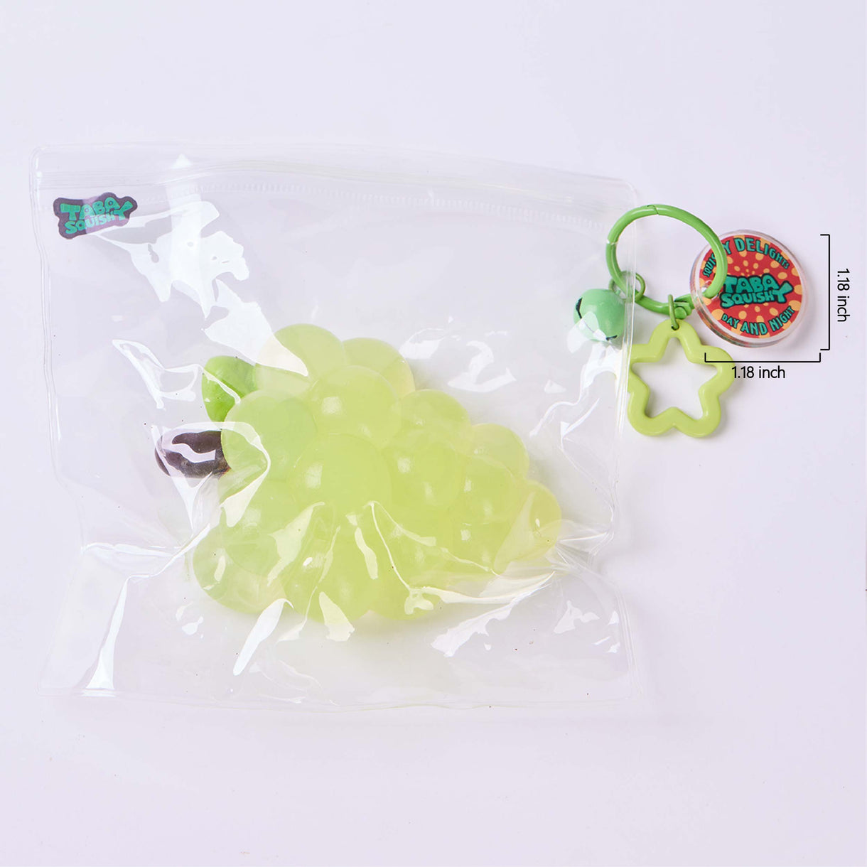 Green Grape Squishy Toy — Slow-Rise Fruit Taba Squishy | TABASQUISHY®