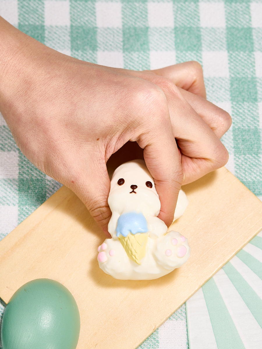 Tabasquishy™ Handmade White Icecream Dog Taba Squishy – Perfect Stress ...