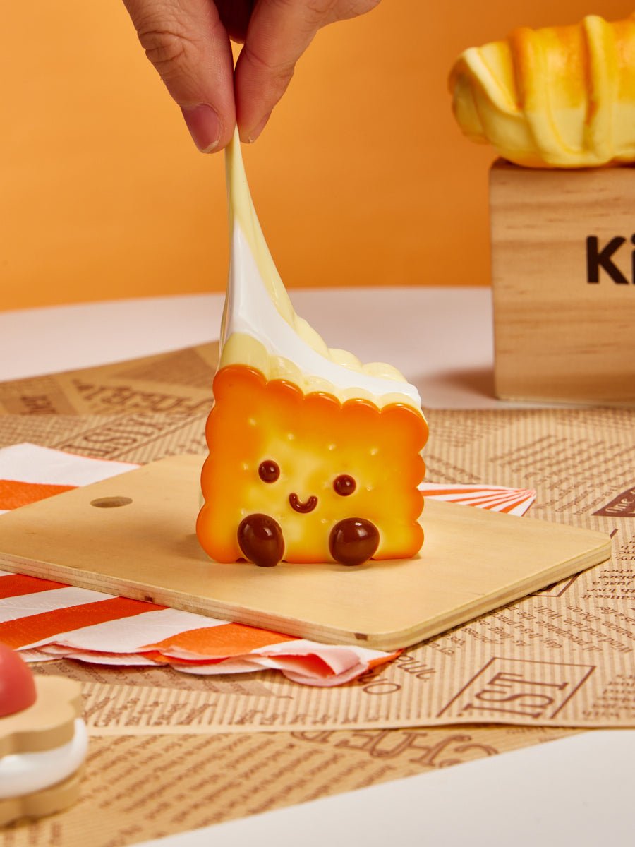 Square Cookie Squishy — Cute Slow-Rise Food Taba Toy | TABASQUISHY®