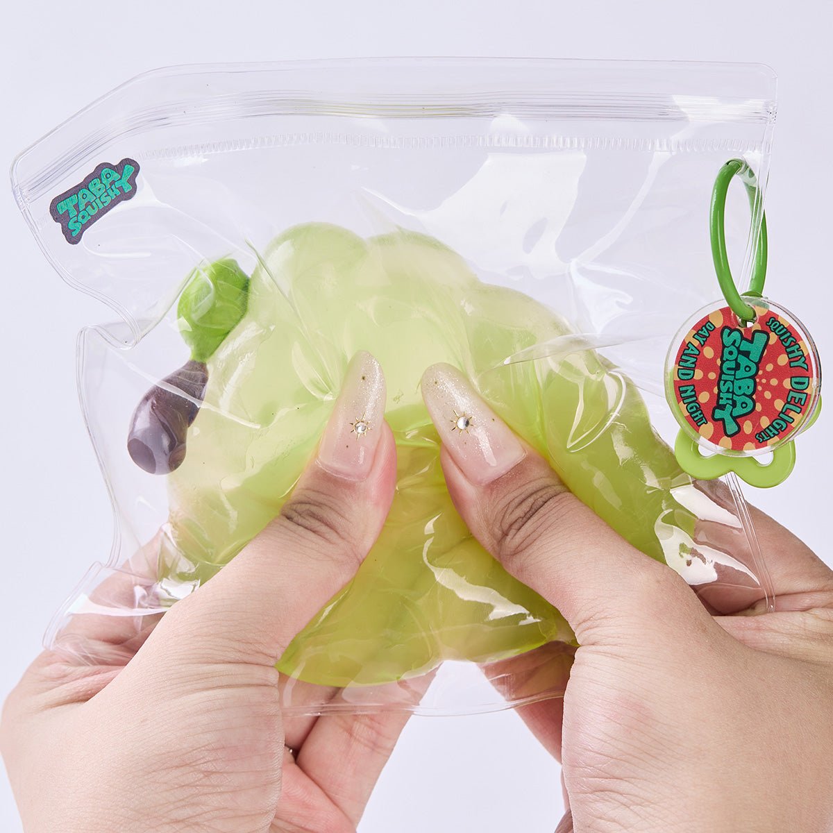Green Grape Squishy Toy — Slow-Rise Fruit Taba Squishy | TABASQUISHY®