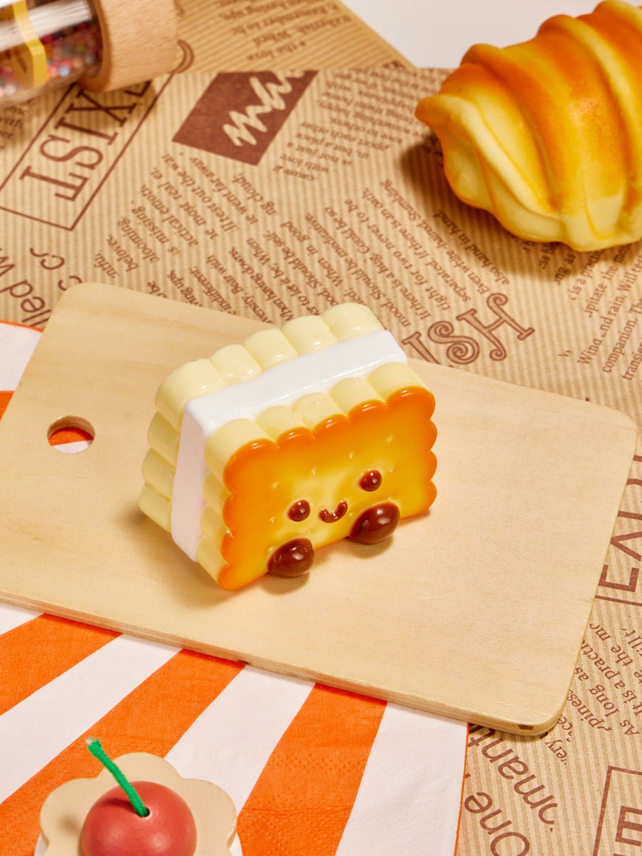 Square Cookie Squishy — Cute Slow-Rise Food Taba Toy | TABASQUISHY®
