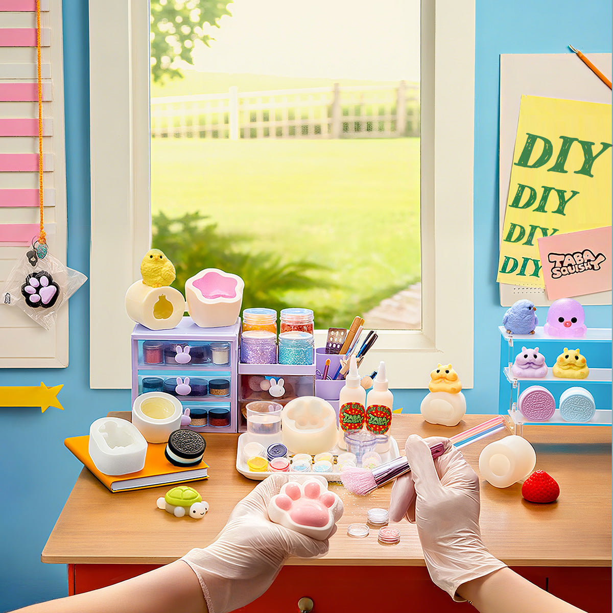 TABASQUISHY™220g Orange-black Sandwich Cookie Taba Squishy Squeeze Toys – TABASQUISHY®